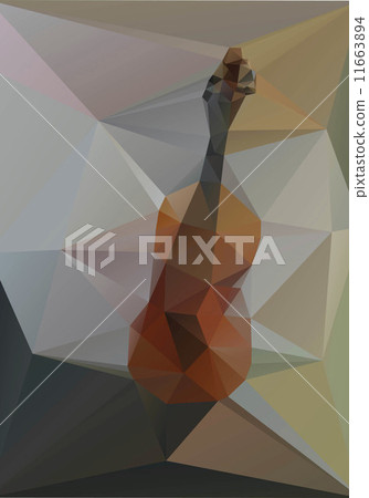 Violin geometry of triangles on a gray background - Stock Illustration ...