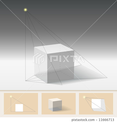 Principle of constructing the shadow. - Stock Illustration [11666713 ...