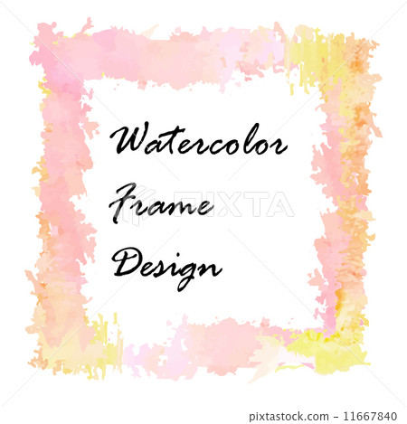 Watercolor frame design. - Stock Illustration [11667840] - PIXTA