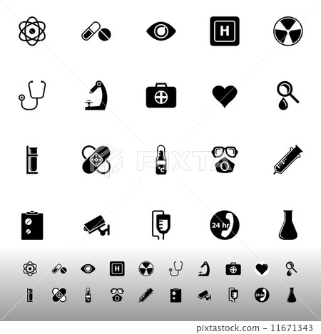 General hospital icons on white background-插圖素材 [11671343] - PIXTA圖庫