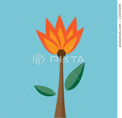 Fire flower Vector - Stock Illustration [11683899] - PIXTA