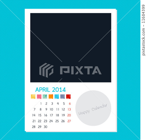 Calendar April 2014, Photo frame background - Stock Illustration ...