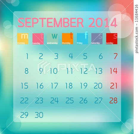 Calendar September 2014, Flat style background,... - Stock Illustration ...