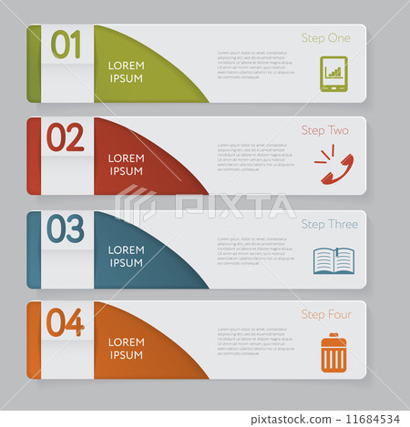 Infographic. Design number banners template... - Stock Illustration ...