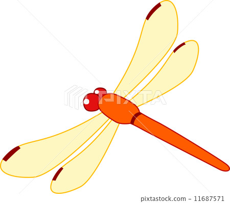 Red dragonfly - Stock Illustration [11687571] - PIXTA