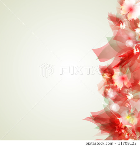background with light red abstract flowers - Stock Illustration ...