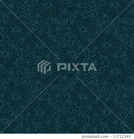 Seamless blue lace pattern - Stock Illustration [11712343] - PIXTA
