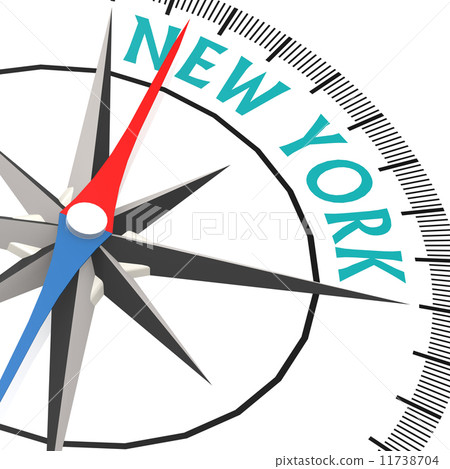 Compass with New York word - Stock Illustration [11738704] - PIXTA