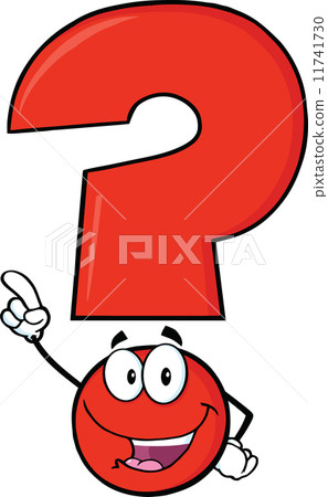 Red Question Mark Cartoon Character Pointing... - Stock Illustration ...