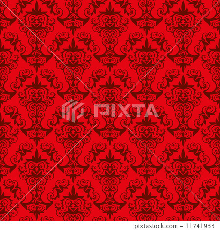 Red Wallpaper Pattern - Stock Illustration [11741933] - PIXTA