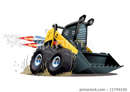 Vector Cartoon Skid Steer - Stock Illustration [11749280] - PIXTA