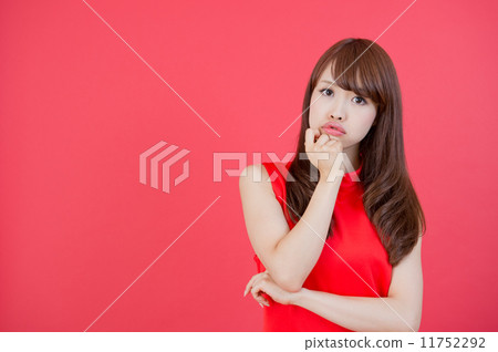 Stock Photo: rest one27;s chin in one27;s hands, one piece, worry ...