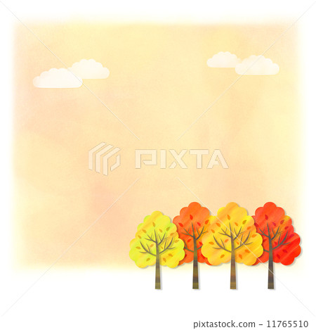 Fall tree and sky - Stock Illustration [11765510] - PIXTA