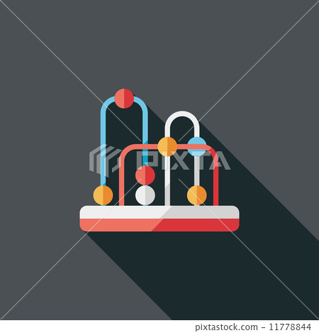 educational toy flat icon with long shadow,eps10 - Stock Illustration ...