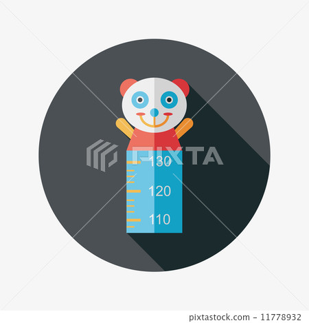 Height scale flat icon with long shadow - Stock Illustration [11778932 ...