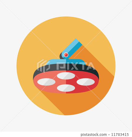 operating theatre light flat icon with long shadow - Stock Illustration ...