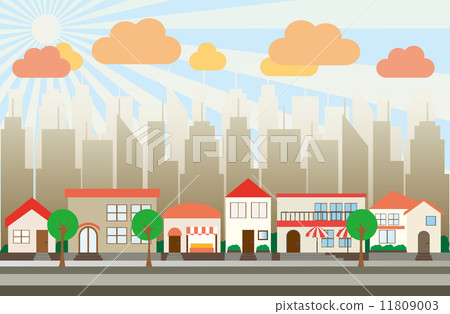 vector, vectors, town - Stock Illustration [11809003] - PIXTA