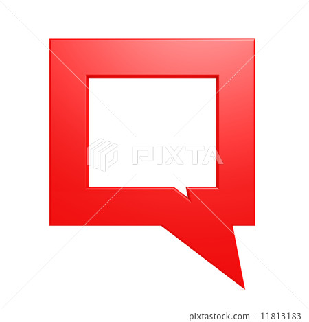 Square red speech bubble - Stock Illustration [11813183] - PIXTA