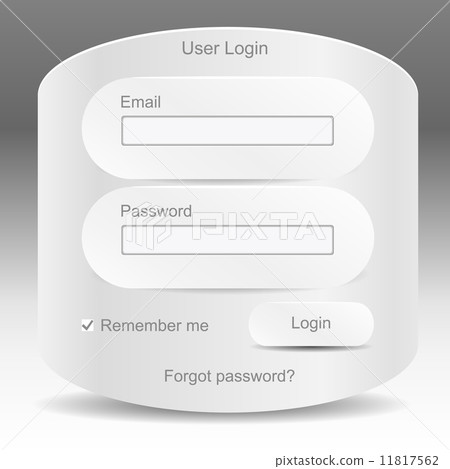 Web elements. Register and login web window - Stock Illustration ...