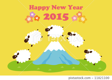 羊的明信片-插圖素材 [11821100] - PIXTA圖庫