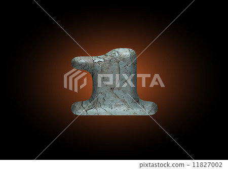 vector old stone letter 1 - Stock Illustration [11827002] - PIXTA