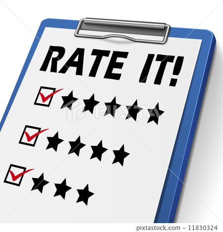 rate it clipboard - Stock Illustration [11830324] - PIXTA