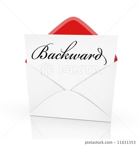 the word backward on a card - Stock Illustration [11831353] - PIXTA