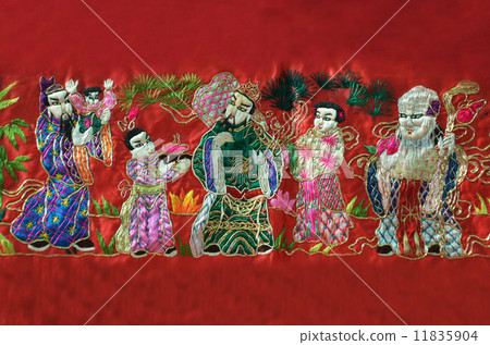 embroider of Fu Lu Shou - Stock Photo [11835904] - PIXTA