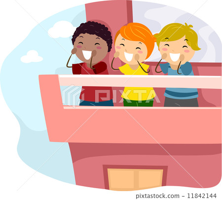 Shouting Kids - Stock Illustration [11842144] - PIXTA