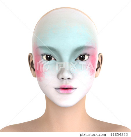 Female face up - Stock Illustration [11854253] - PIXTA