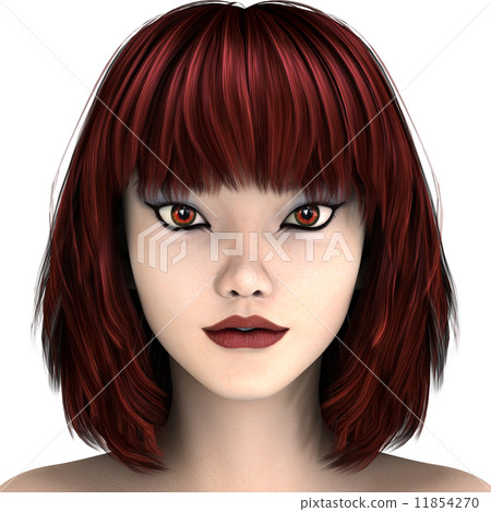 Female face up - Stock Illustration [11854270] - PIXTA