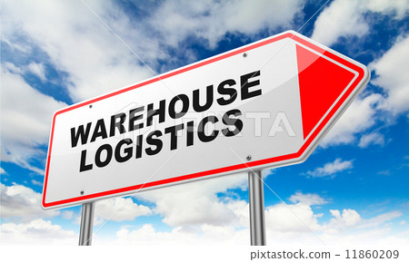 Warehouse Logistics on Red Road Sign. - Stock Illustration [11860209 ...