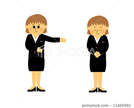 Concierge Young lady - Stock Illustration [11860992] - PIXTA