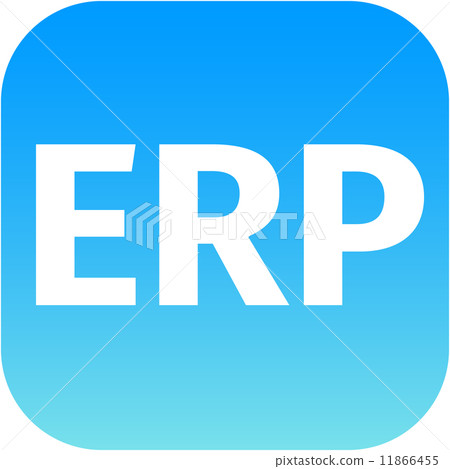 modern erp icon in blue - Stock Illustration [11866455] - PIXTA