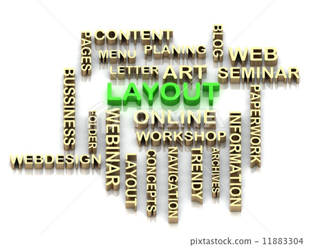 LAYOUT 3d word colour bright letter - Stock Illustration [11883304] - PIXTA
