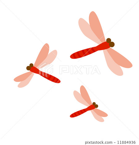 Red dragonfly - Stock Illustration [11884936] - PIXTA