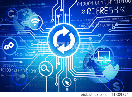 Digitally Generated Image of Refresh Concept - Stock Illustration ...