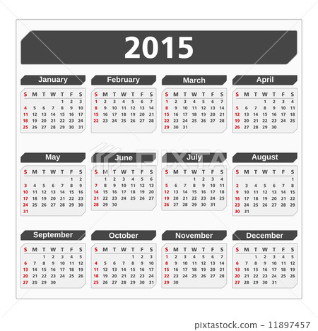 2015 Calendar - Stock Illustration [11897457] - PIXTA
