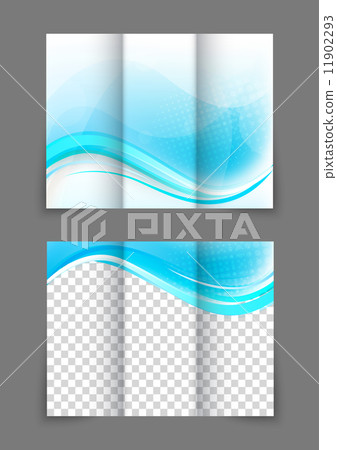Blue wave brochure - Stock Illustration [11902293] - PIXTA