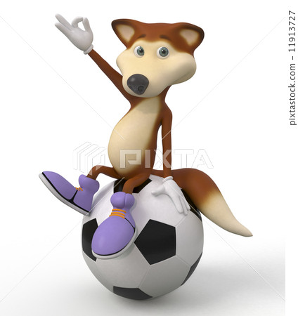 3d foxes football player - Stock Illustration [11913727] - PIXTA