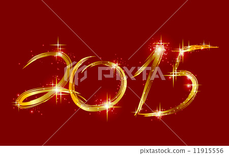 Christmas red background with glow 2015. Vector - Stock Illustration ...