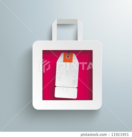 White Paper Shopping Bag Price Sticker - Stock Illustration [11921951 ...
