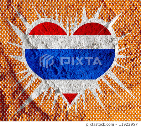 Love Thailand flag sign heart symbol on Cement... - Stock Illustration ...
