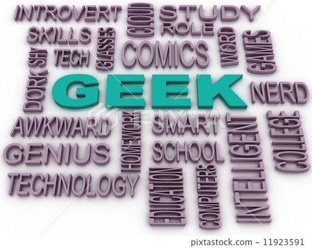 3d imagen Geek Word Cloud Concept - Stock Illustration [11923591] - PIXTA