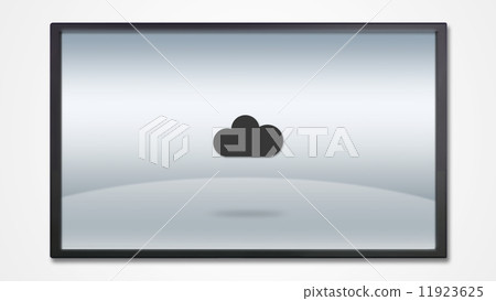 screen display with cloud system icon - Stock Illustration [11923625 ...