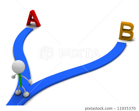 A parting road - Stock Illustration [11935370] - PIXTA