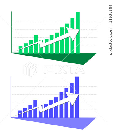 Rising graph - Stock Illustration [11936884] - PIXTA