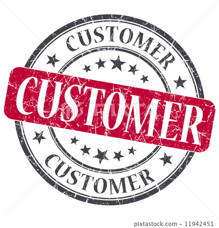 Customer red grunge textured vintage isolated... - Stock Illustration ...