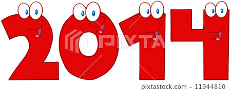 2014 New Year Numbers - Stock Illustration [11944810] - PIXTA
