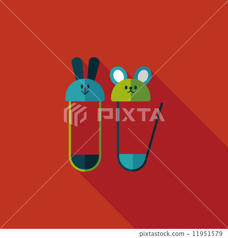Safety pin flat icon with long shadow,EPS 10 - Stock Illustration ...